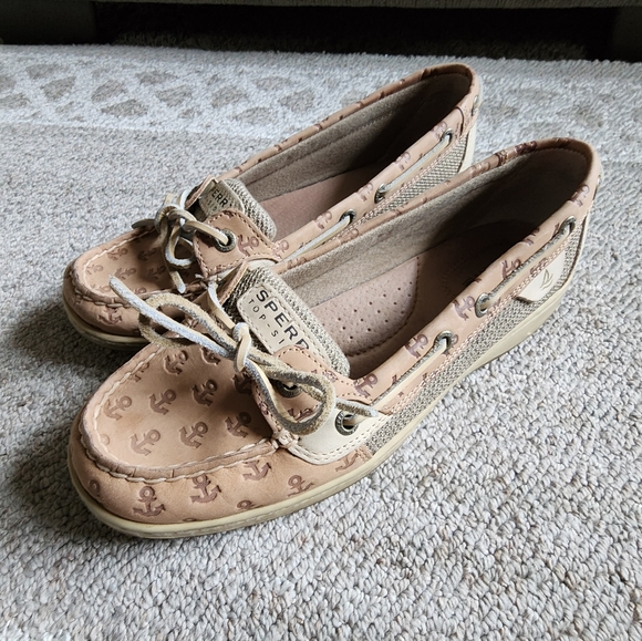 Sperry | Shoes | Sperry Angelfish Linen Em Anchor Boat Shoes | Poshmark